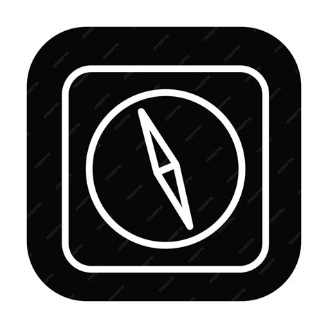 Premium Vector Compass App Vector Illustration