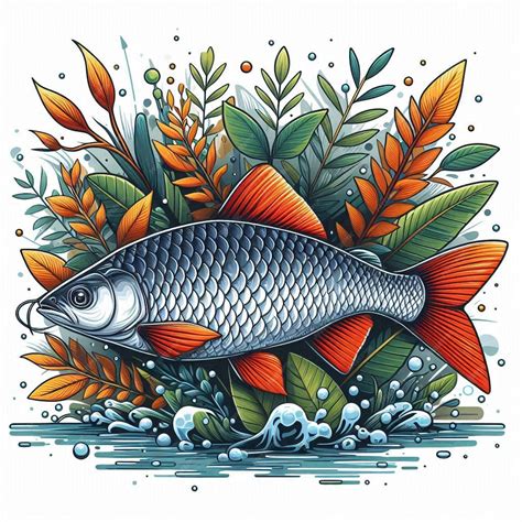 Premium Vector Roach Fish Vector Cartoon Illustration