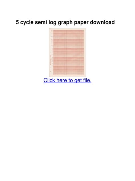 5 Cycle Semi Log Graph Paper Download Pdf Logarithm Mathematical