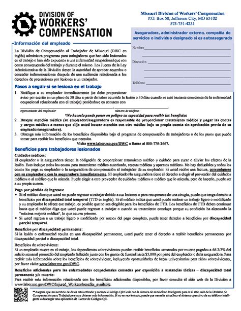 Free Missouri Missouri Unemployment Benefits Spanish Labor Law Poster 2025