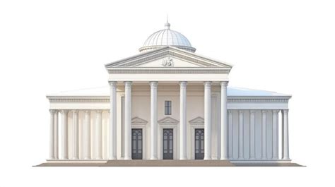 Classical Architecture With A Dome And Columns Premium Ai Generated Image
