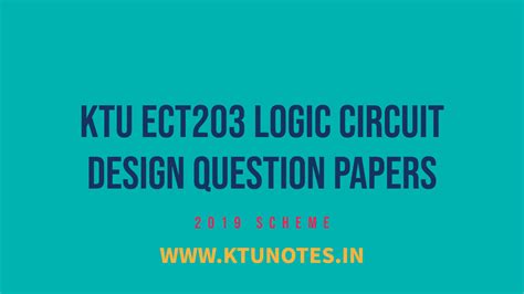 Ktu Ect203 Logic Circuit Design Question Papers