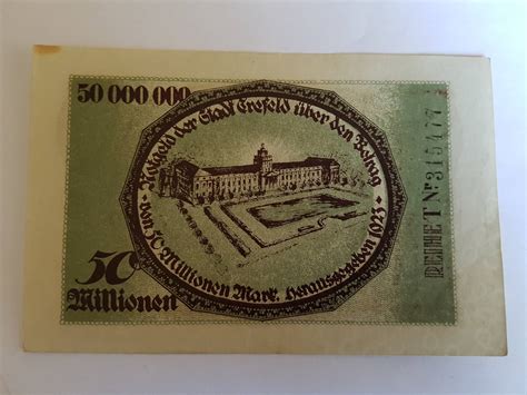 Vokietijos Banknotai 50t 1923m Grefeld 17079131