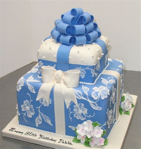 Top 105 Pictures Blue And White Birthday Cake For A Man Completed