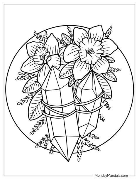 Crystal Mandala Coloring Pages 2025