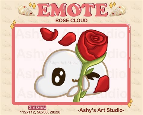 Rose Cloud Emote Twitch Youtube Discord Emotes Cloud Emote
