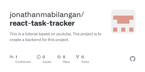 GitHub Jonathanmabilangan React Task Tracker This Is A Tutorial Based On Youtube The Project