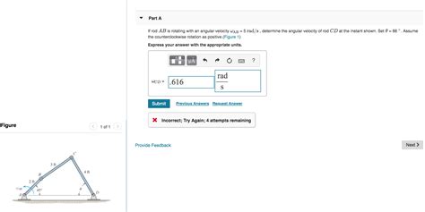 Solved Part A If Rod Ab Is Rotating With An Angular Velocity