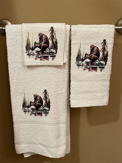 Bathing Bigfoot Wash Rag Hand Towel Bath Towel Set Or Individual B