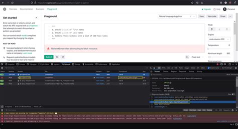 Cors Issue With Codex Beta Playground Prompting Openai Developer Forum