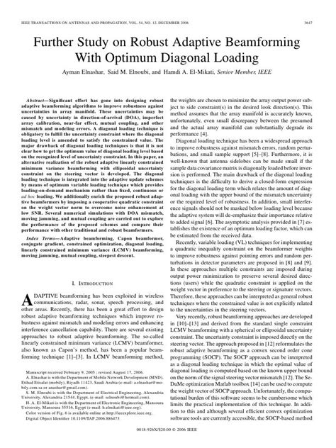Robust Adaptive Beamforming For Antenna Array