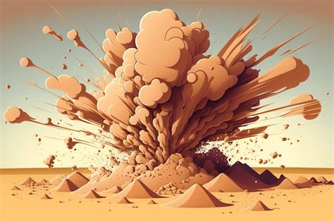 Premium Ai Image Explosion Of Sand