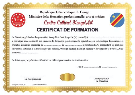 Certificat De Formation 3 Artofit