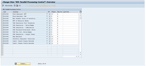 JBMT SAP Tcode Parallel Processing Settings
