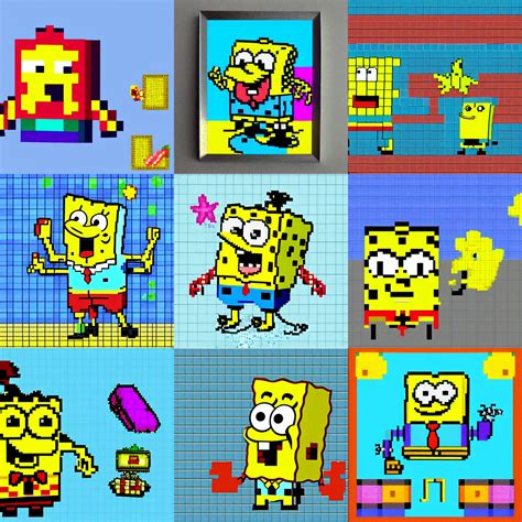Spongebob Pixel Art Spongebob Pixel Imagesspongebob Pixel Art Template