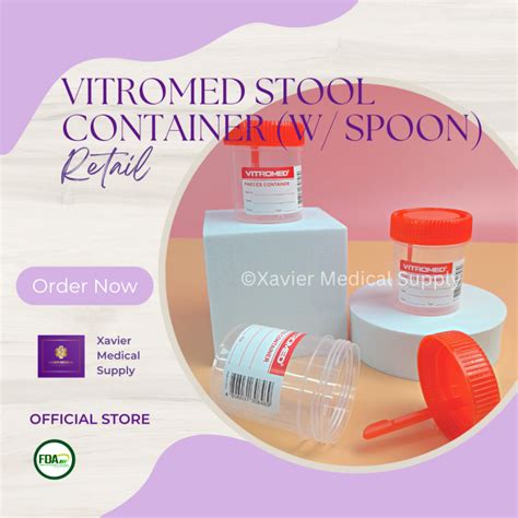 Vitromed Specimen Container W Label 60ml Retail Sold Per Piece