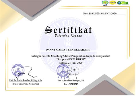 Danny Gaida Tera Elgar Charter And Certificate