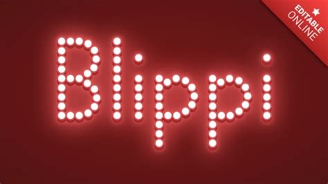 Blippi | Red Led | Text Effect Generator