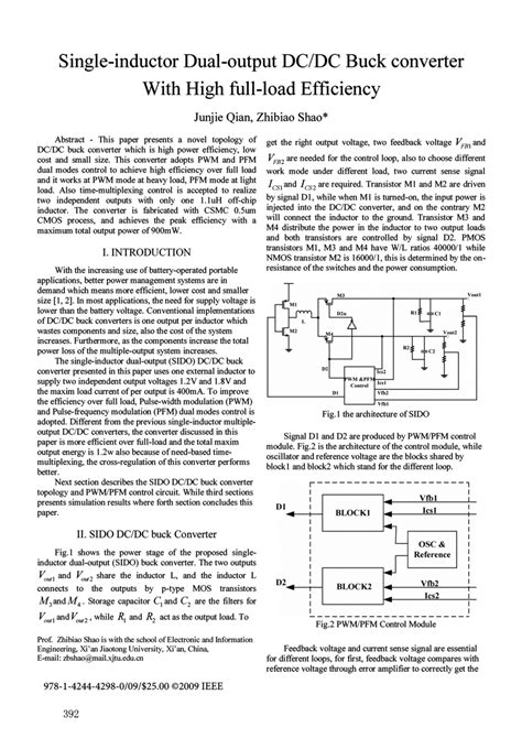 Pdf Single Inductor Dual Output Dc Dc Buck Converter With High Full Load Efficiency
