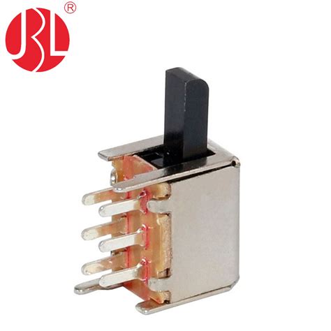 PS 22F03 Momentary Push Button Switch DPDT Through Hole Right Angle
