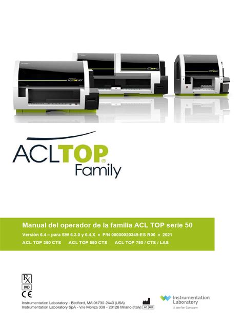 Manual De Usuario Acl Top 350 Pdf Coagulación Software
