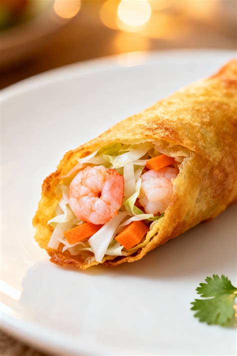 Crispy Low Oil Shrimp Egg Rolls Recipe