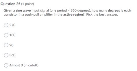 Solved Question Point Given A Sine Wave Input Signal Chegg Com