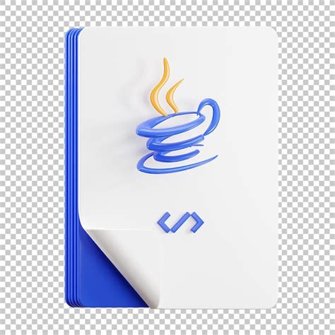 Premium Psd 3d Render Illustration Of Java Code File Isolated Premium Psd