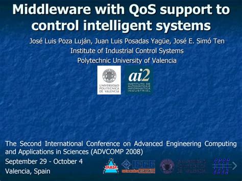 Middleware With Qos Support To Control Intelligent Systems Ppt