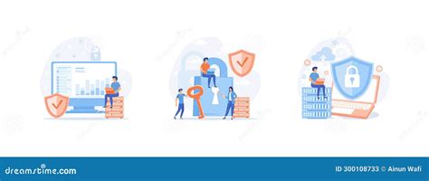 Database Security Phishing Hacker Attack Concept Stock Vector