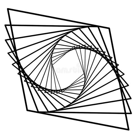 Geometric Radial Element Abstract Concentric Radial Geometric Stock Illustration