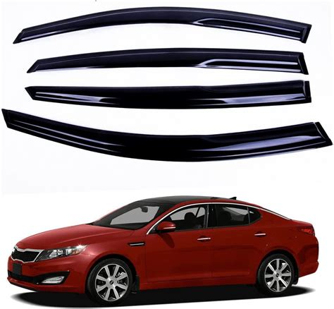 Fits Kia Optima 2011 2015 Safe Smoke Window Visor Set Sun Rain And