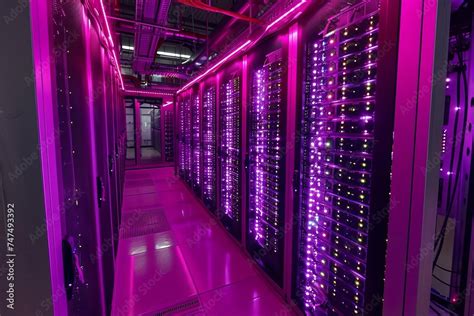 Data Center With Advanced Server Technology Illustrating The Backbone Of Cloud Computing Digital