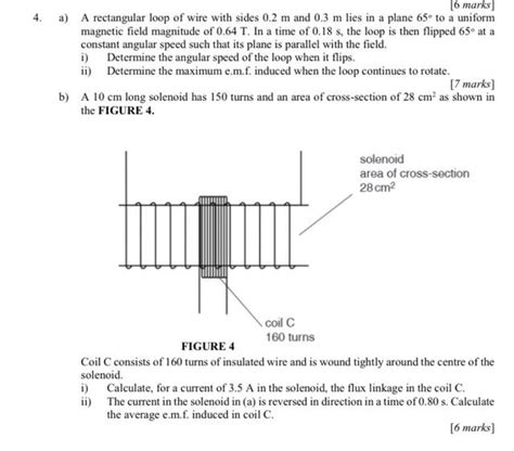 solved [6 marks 4 a a rectangular loop of wire with sides