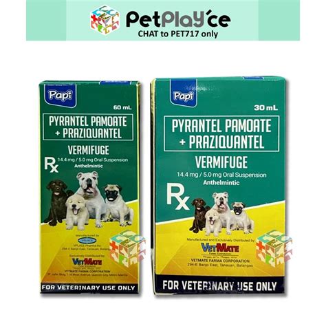 Papi Vermifuge With Sticker Suspension Dewormer Deworm Wormer 60ml