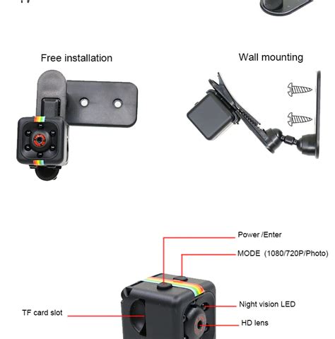 Sq11 Mini Dvs Caméra Hd 1080p Vision Night Vision Caméscope Dvr Dvr Enregistreur Vidéo