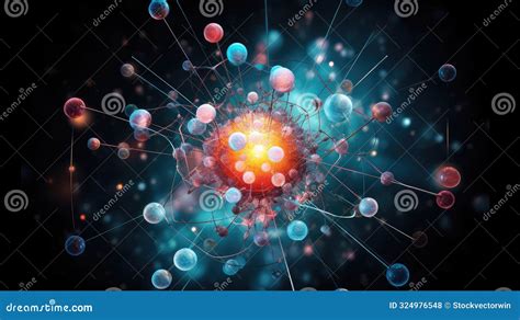 Nucleus Atomic Model Royalty Free Illustration 321082275