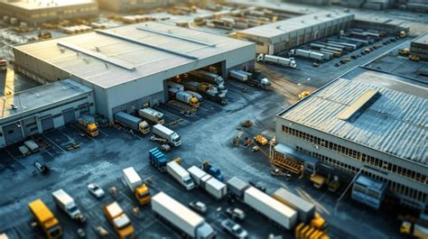 Premium Photo Aerial Perspective Of A Busy Logistics Center