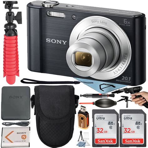 Sony Cyber Shot Dsc W810 201 Mp Digital Camera Point And Shoot Accessory Kit Black