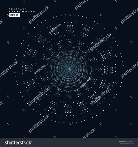 Abstract Vector Explosion Dots Line Equalizer Stock Vector Royalty