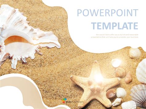 Plantilla De Powerpoint Gratis Caracola Y Estrella De Mar