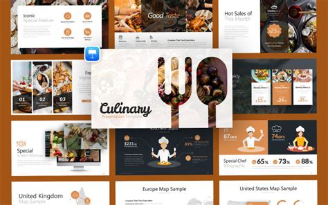 Шаблоны Keynote для ресторанов быстрого питания — темы Apple для презентаций по заказу еды
