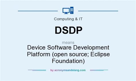 Dsdp Device Software Development Platform Open Source Eclipse