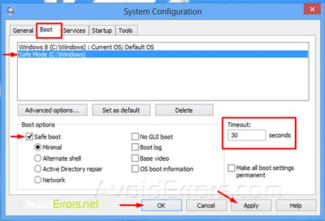 Add Safe Mode To The Boot Menu Windows 8 1 Avoiderrors