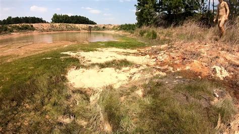 Diving And Sinking Into The Muddy Grass Pit Plunging Headfirst Into