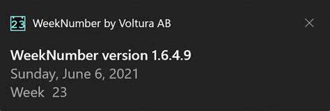 GitHub Voltura WeekNumber Windows 11 10 System Tray Application That Displays The Current