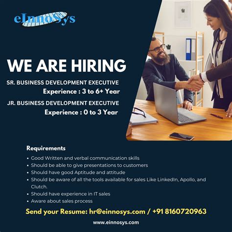 Einnosys On Linkedin Nowhiring Businessdevelopment Salesjobs