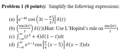 Solved Problem Points Simplify The Following Chegg