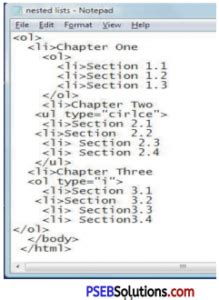 PSEB Th Class Computer Solutions Chapter HTML Fundamentals PSEB
