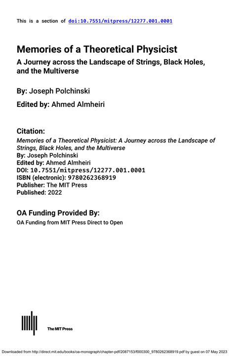 Pdf Foreword By Andrew Strominger